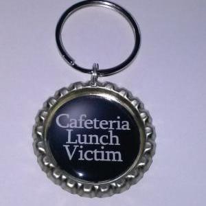Cafeteria Lunch Victim Bottle Cap Key Chain Or Zipper Pull on Luulla